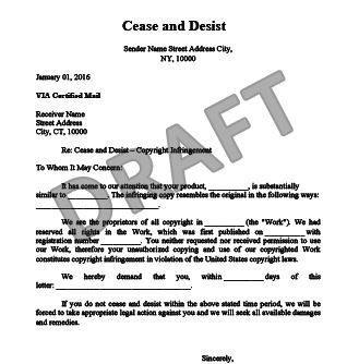 Not a Regular Cease-and-Desist, A Cool Cease-and-Desist